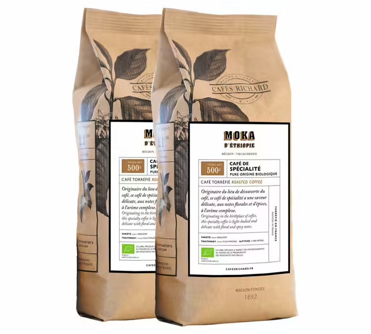 CafÃ© Richard Coffee Beans Moka Ethiopia - 1kg - MaxiCoffee