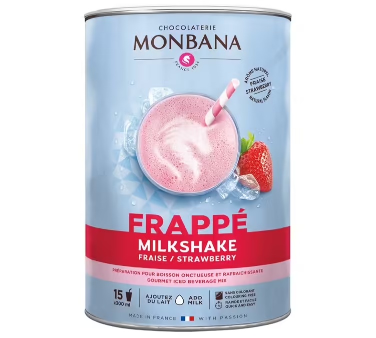 Monbana Strawberry Milkshake Powder - 1kg - MaxiCoffee