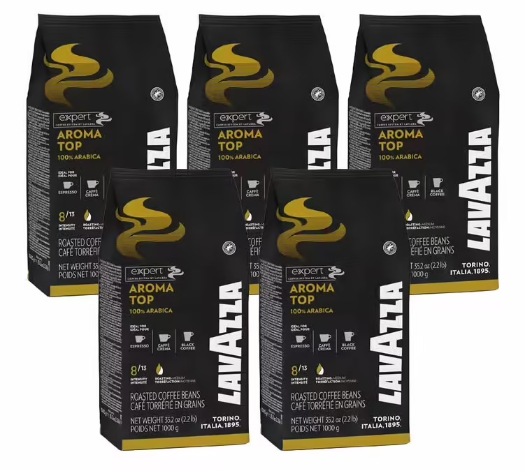Lavazza Coffee Beans Aroma Top - 5 X 1kg - MaxiCoffee