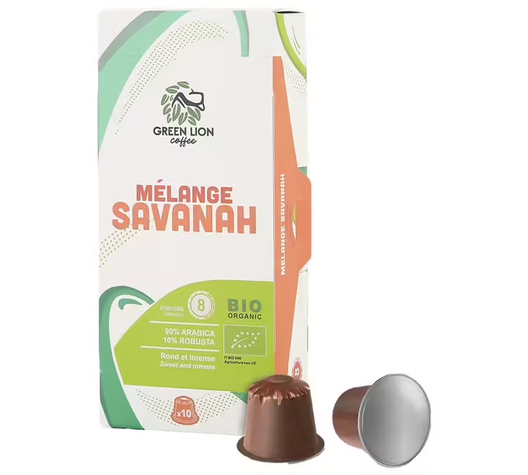 10 Nespresso* Original Compatible Capsules Organic Savannah Blend â ...